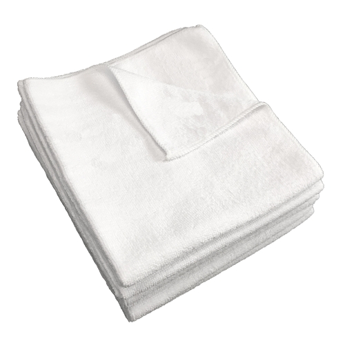 Microfiber Cloth 300GSM 16x16 Half-Fold White 12/BG 15 BG/CS