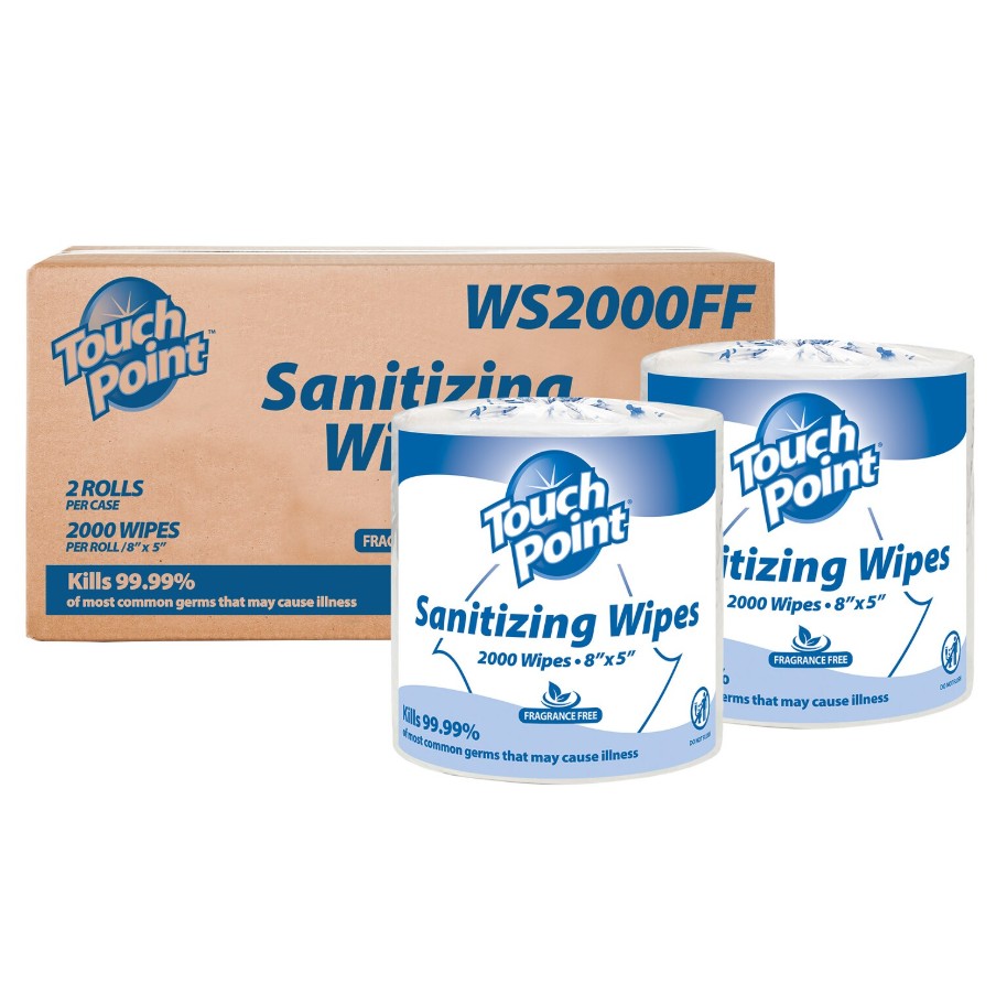 TouchPoint Sanitizing Wipes FF Large Roll 2000/RL 2 RLS/CS